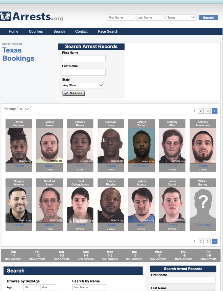 Arrests.Org Texas – Texas Arrest Records & Inmate Search